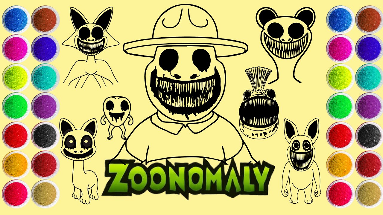 Drawing and Coloring All Zoonomaly Monsters: Zookeeper, Monster Bunny ...