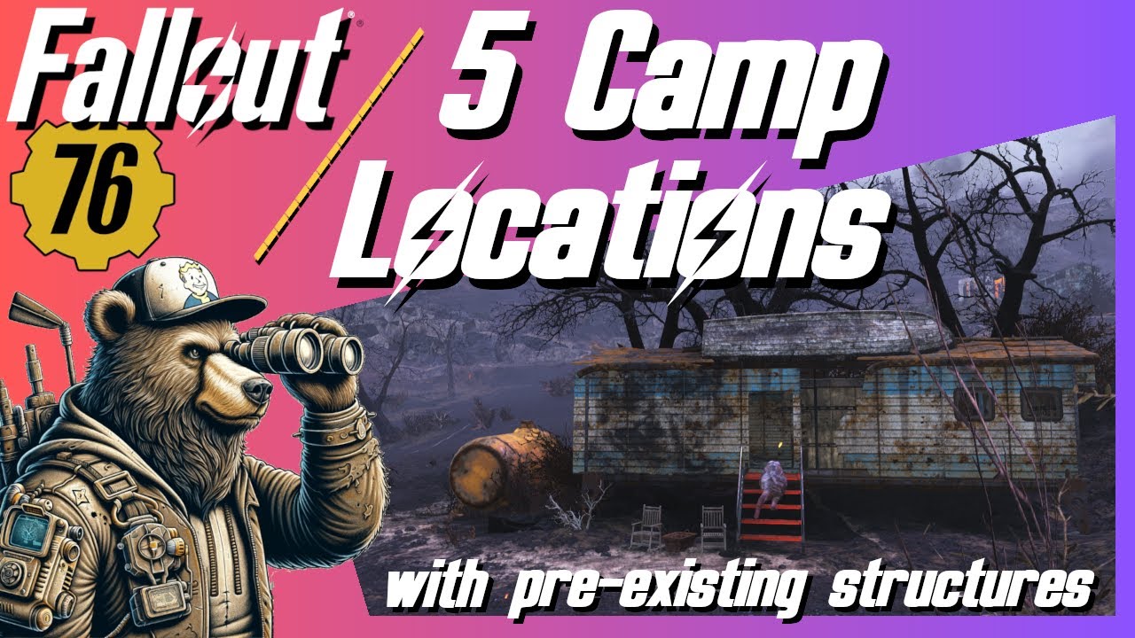 5 Great Camp Locations with pre-existing Structures in Fallout 76 - YouTube