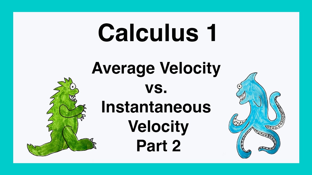 110A 2.7 Average versus Instantaneous Velocity - Part 2 - YouTube