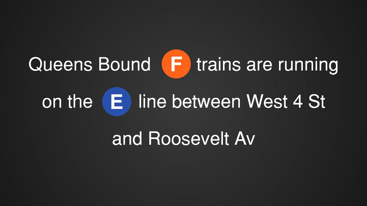 ᴴᴰ MTA Station Announcements: Queens Bound F trains running via 8 Av-53 St - YouTube