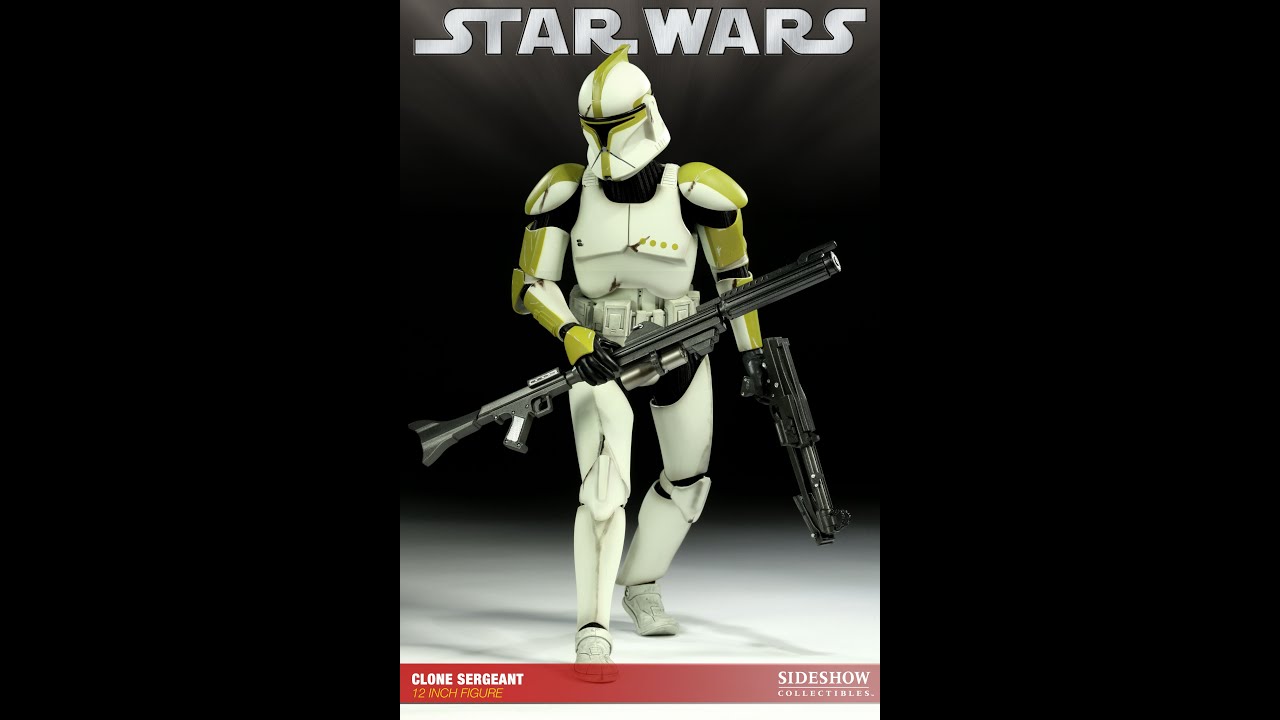 Star Wars Clone Sergeant 12 Inch Sideshow HD Action Figure Review | www ...