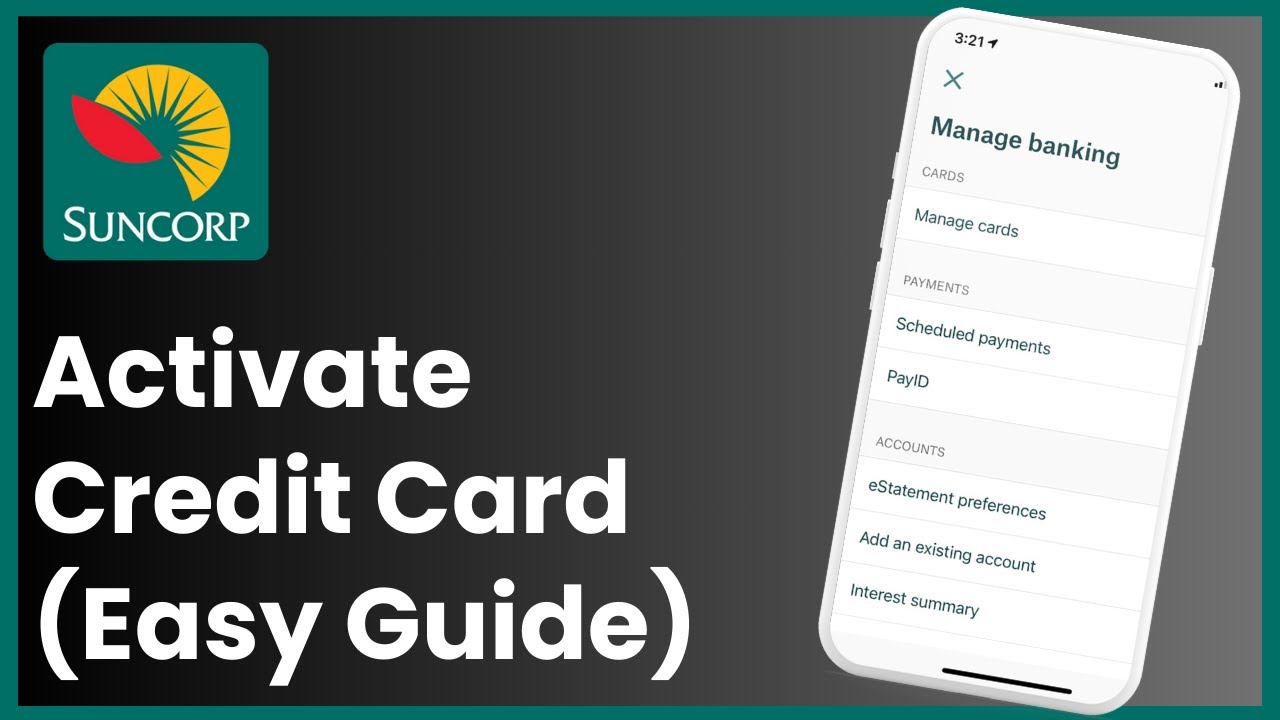 How to Activate Suncorp bank Credit Card - YouTube