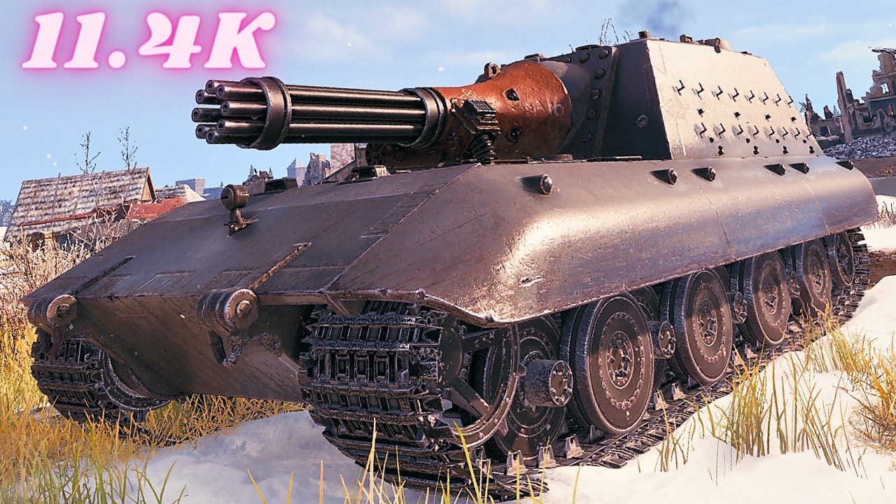 Overwhelming Fire Stug E100 11.4K damage World of Tanks Gameplay (4K ...