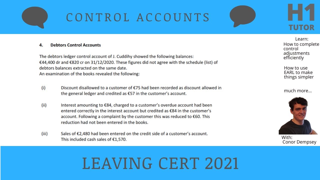 Debtor Control Account 2021 - YouTube