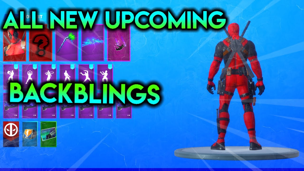*All New Upcoming Fortnite BackBlings* (Deadpool's Katanas, Tropical ...