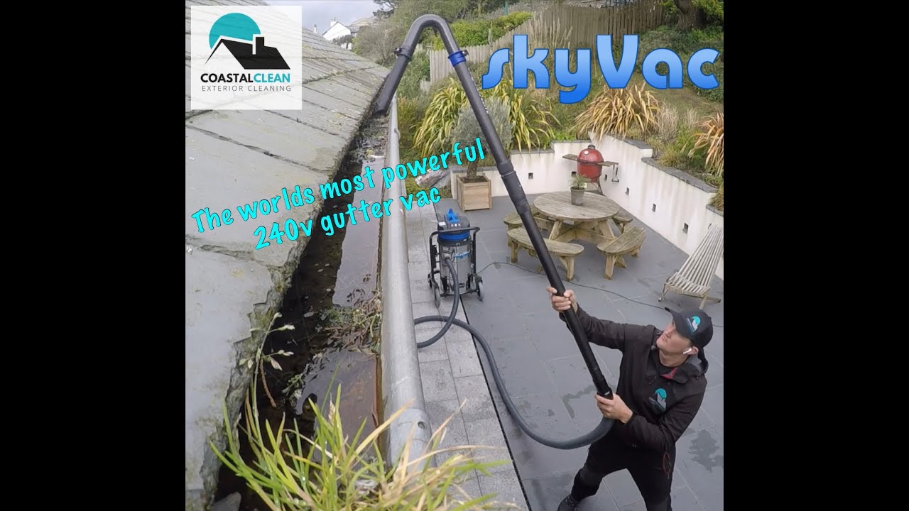 Skyvac the worlds most powerful 240v gutter vacuum - YouTube