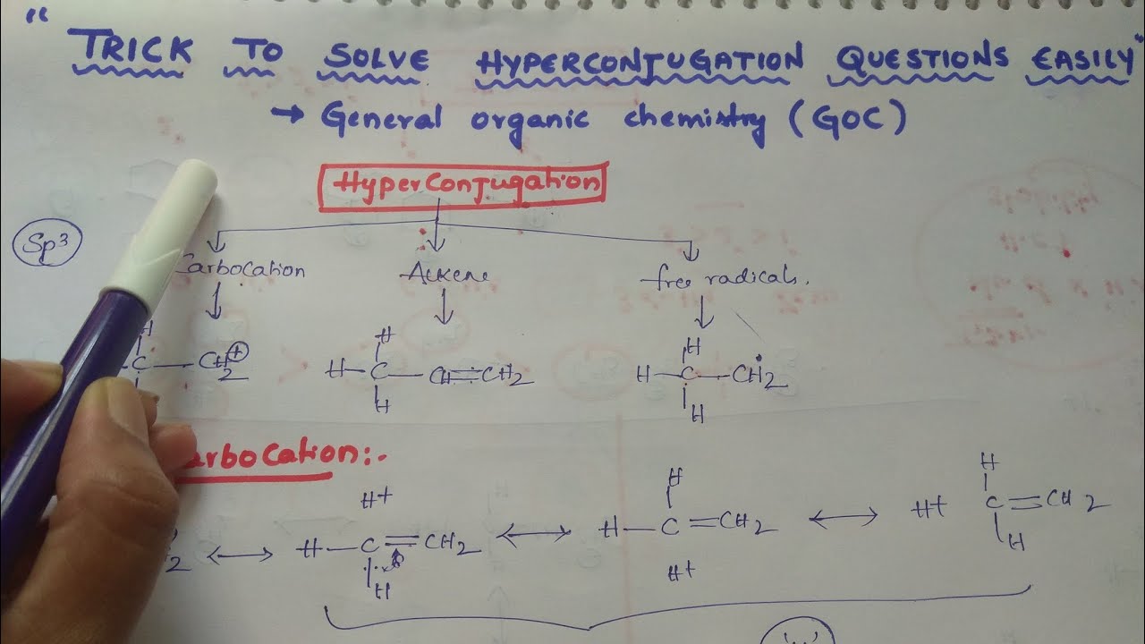 Tricks to solve Hyperconjugation questions easily | General organic ...