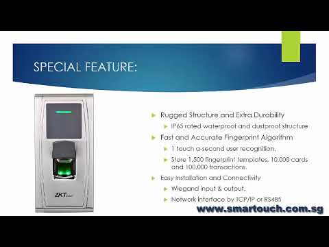 Access Control System Singapore : Biometric Fingerprint Machine MA300 ...