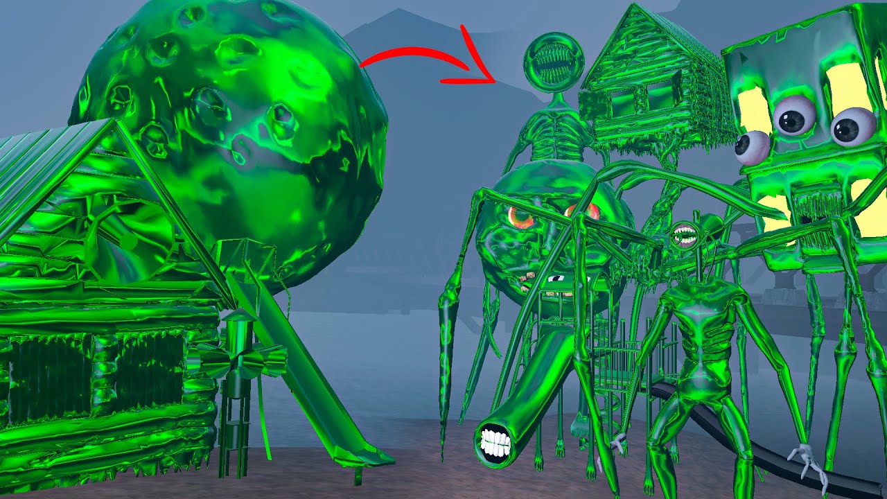 EVERYTHING TURNED INTO EMERALD MONSTERS | HOUSE HEAD, EXTRA SLIDE ...