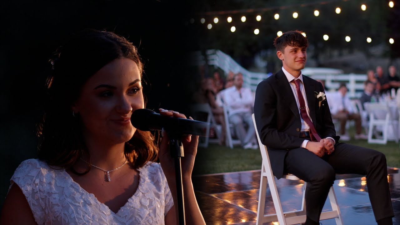 Bride Sings Original Song To Husband at Wedding! *Emotional* - YouTube