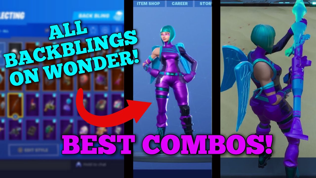 *NEW* FORTNITE WONDER SKIN BEST COMBOS + SHOWCASED WITH ALL BACKBLINGS ...