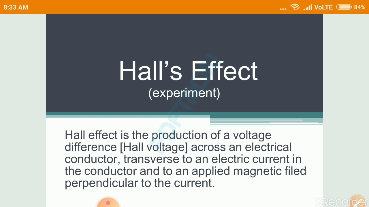 Hall's Effect experiment+ Explaination Modern physics #hallEffect # ...