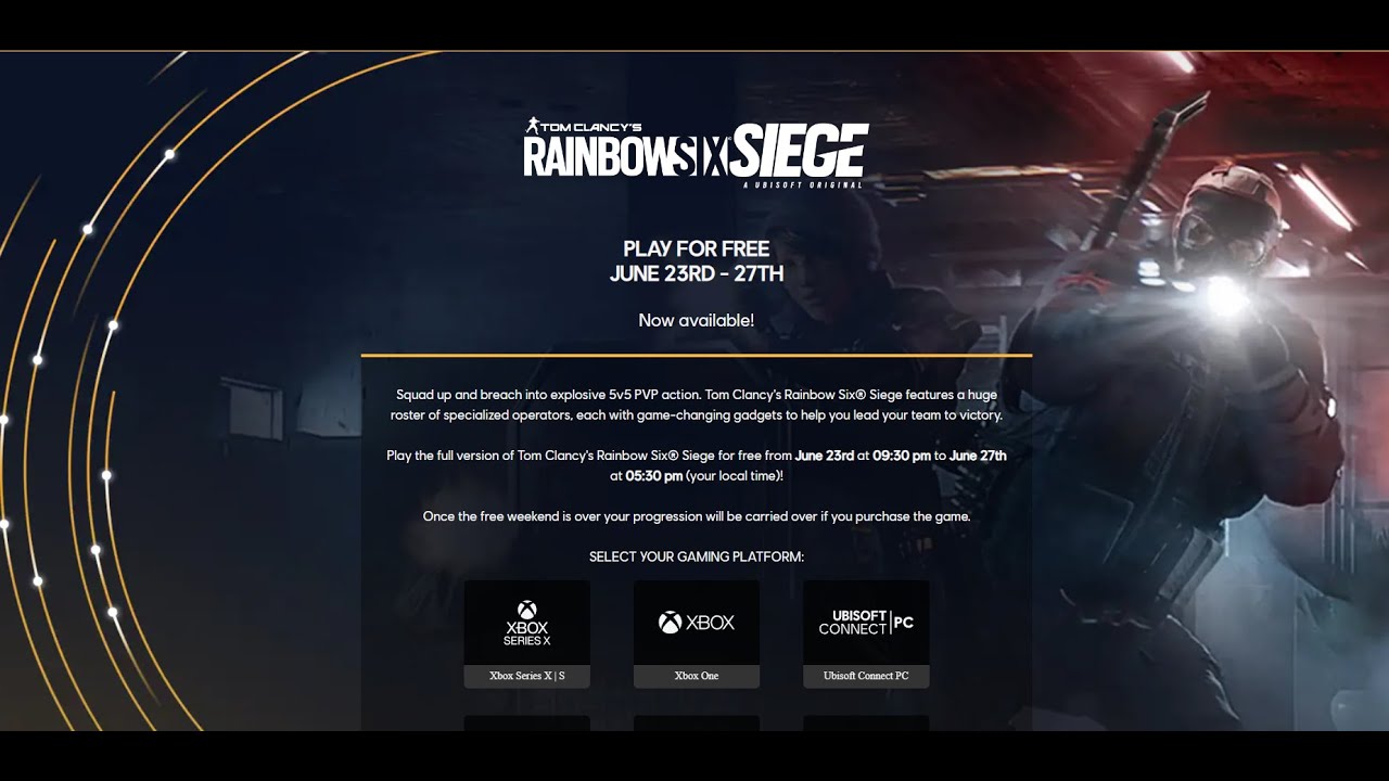 How to play Rainbow six siege for free in GeForce now - YouTube