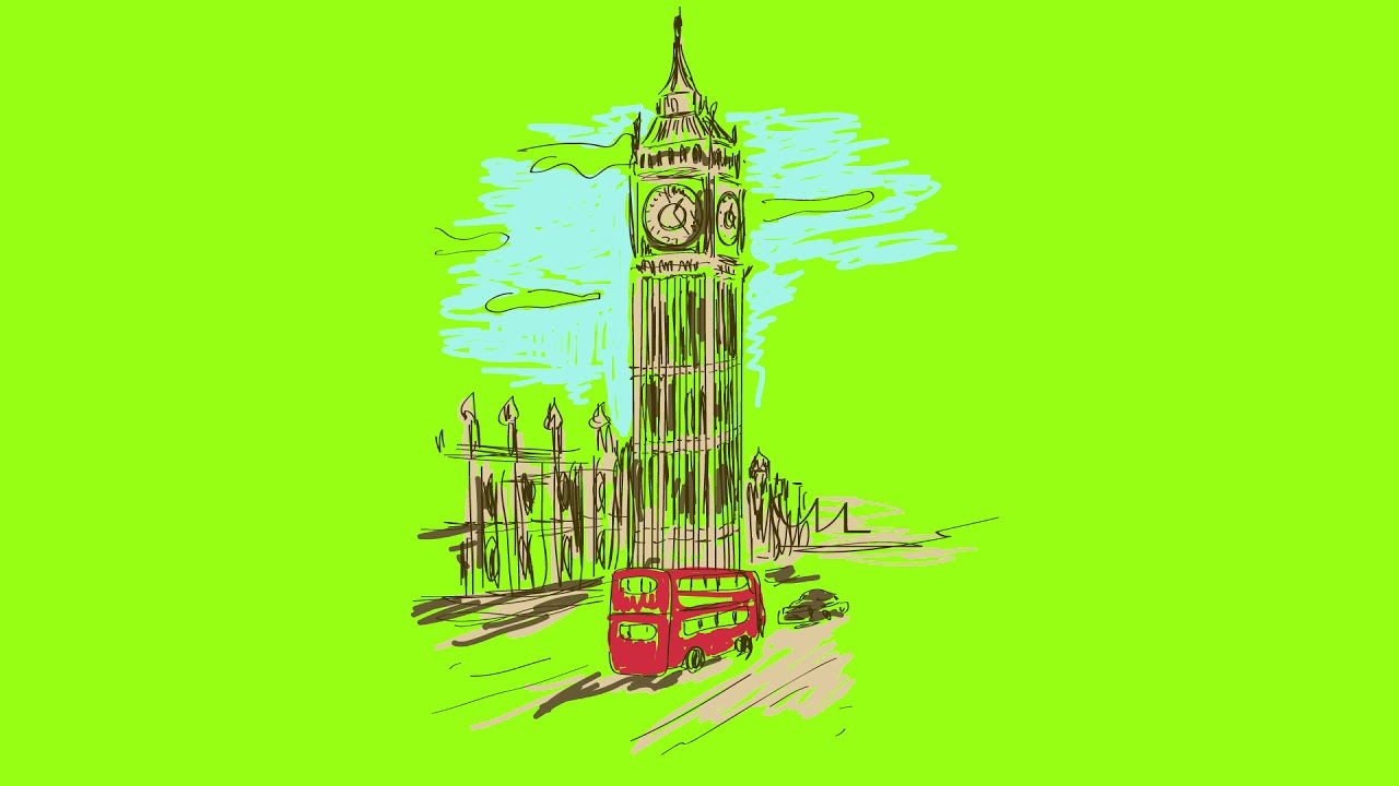 Green Screen. Big ben tower. London. Animation. - YouTube