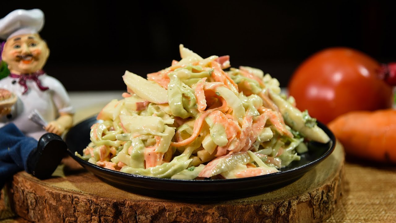 Receta de ensalada de repollo con zanahoria - YouTube