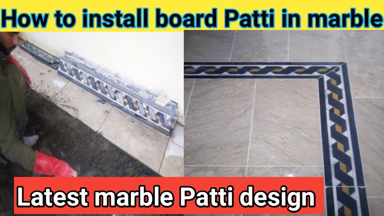 How to install install border Patti in ma flooring / Latest marble ...