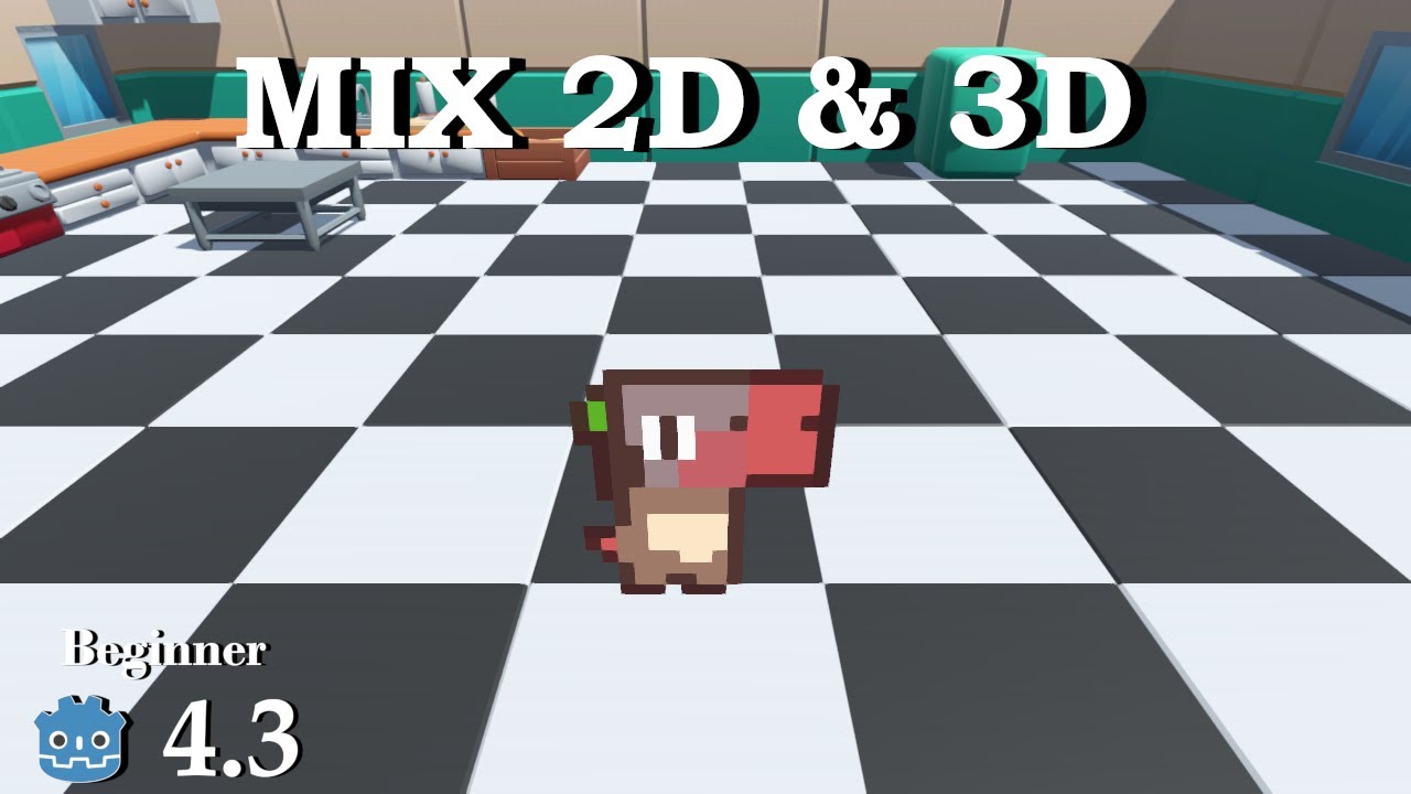 Simple 2D sprite character in 3D Games - Learn Godot 4 3D - no talking ...