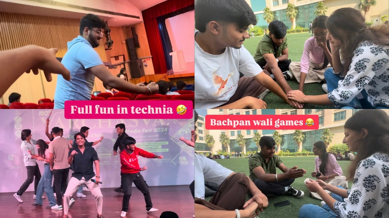 Vips m purani games khel li || Tecnia k varchasva’24 ki practice 😎 - YouTube