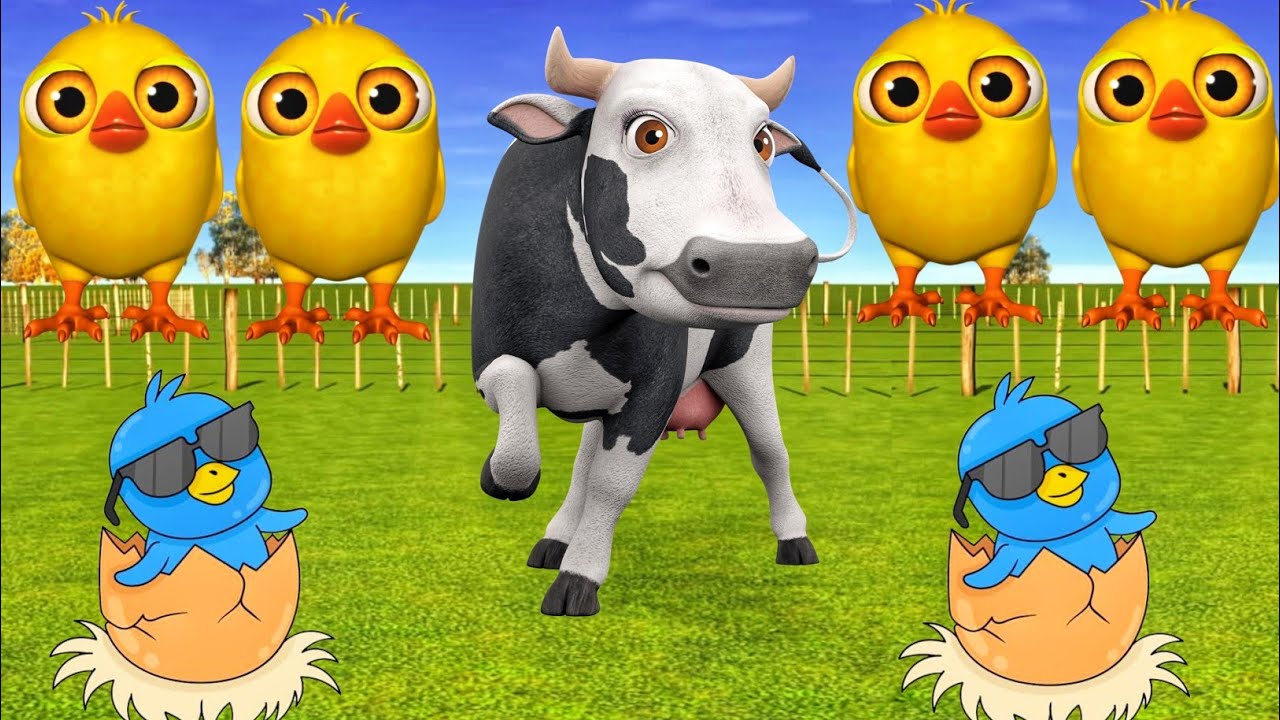 EI Pollito Pio 3D - La Vaca Lola efecto3d Danza Animal La Granja De ...