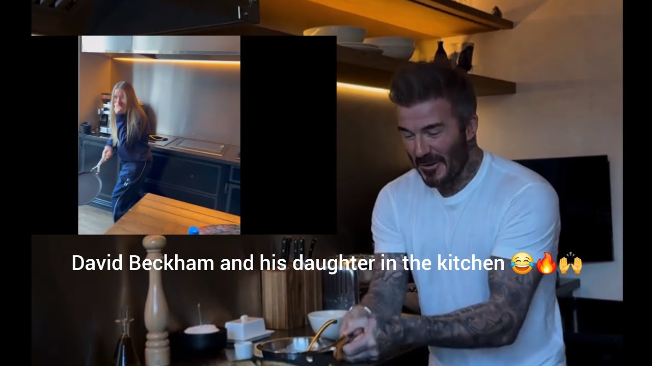 David Beckham and his daughter in the kitchen cooking, puncake😂🔥🙌 # ...