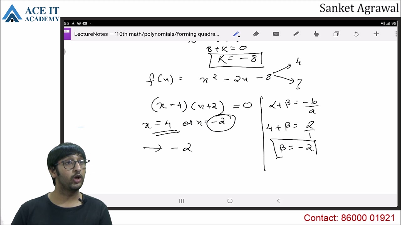 AIA 10th polynomial forming quadratic polynomials lect 2/4 - YouTube