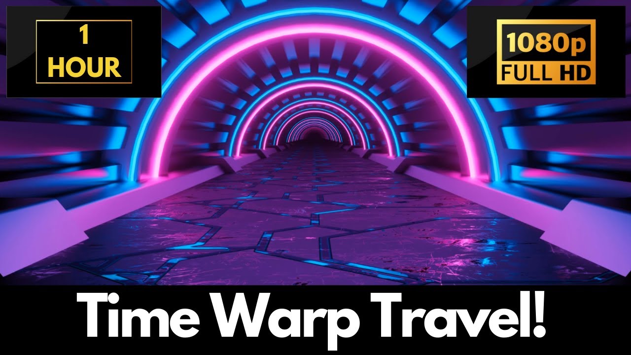 Purple Neon Time Warp: Journey in a Mesmerizing Tunnel | 1 HOUR ...