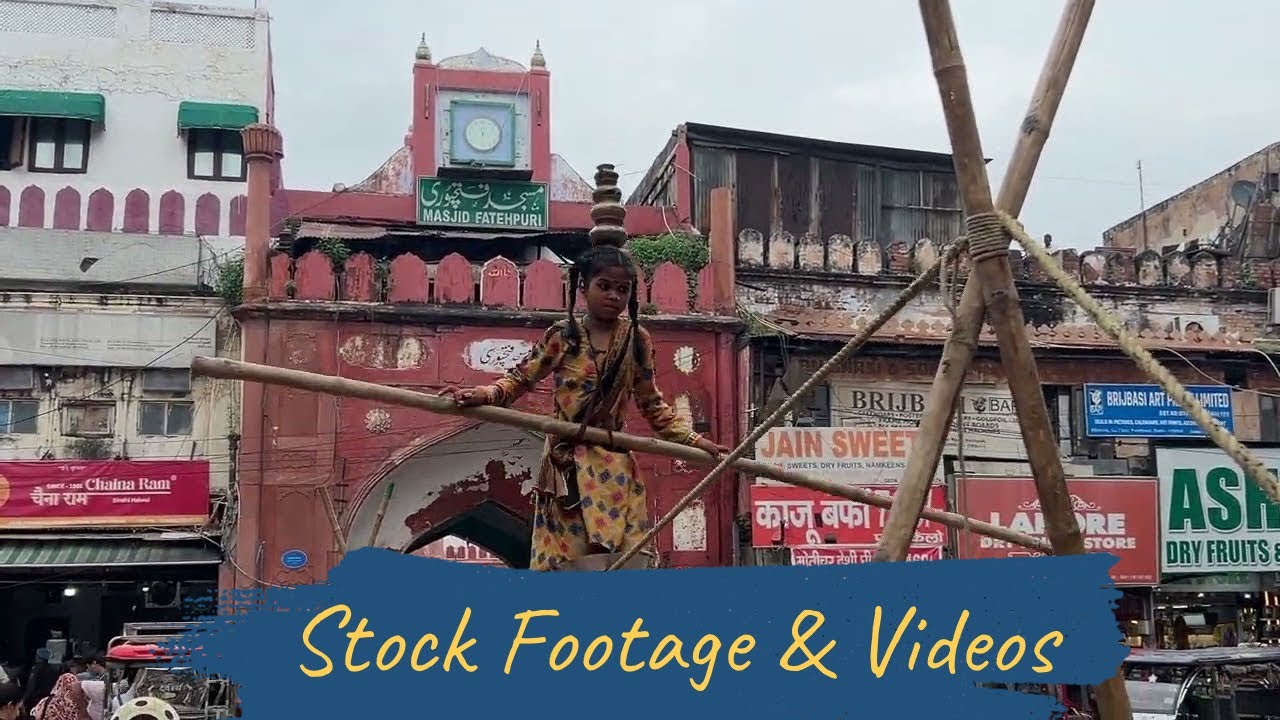 Indian Street Performer Girl Rope Balancing Act | Traditional ...