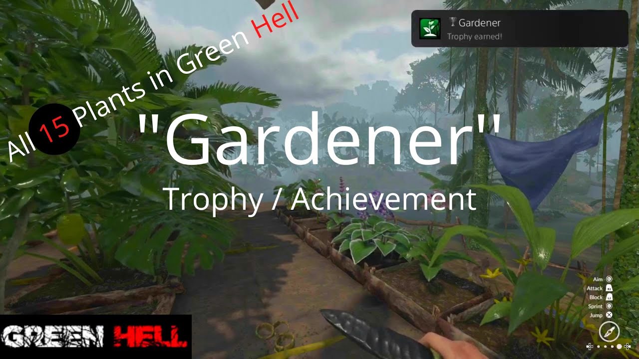 Green Hell / "Gardener'' Trophy / Achievement Guide / All Plants - YouTube