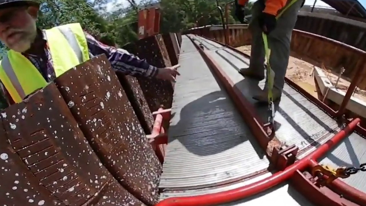 Sheet Pile Capping System - Attaching Panels - 360 degree video!! - YouTube