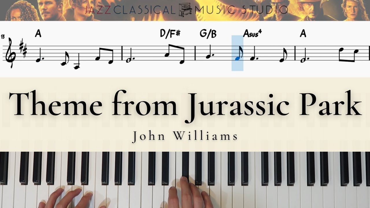 Theme from Jurassic Park - John Williams | Piano Tutorial (EASY) | WITH ...