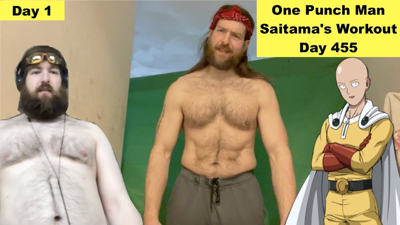 One Punch Man Saitama's Workout Day 455 - YouTube
