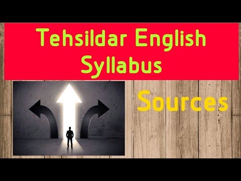 Tehsildar English Syllabus New ( Explanation and Sources ) - YouTube