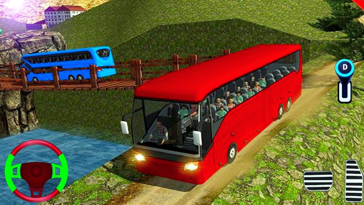 Uphill Offroad bus Driving - Android gameplay - Passenger Bus Service ...