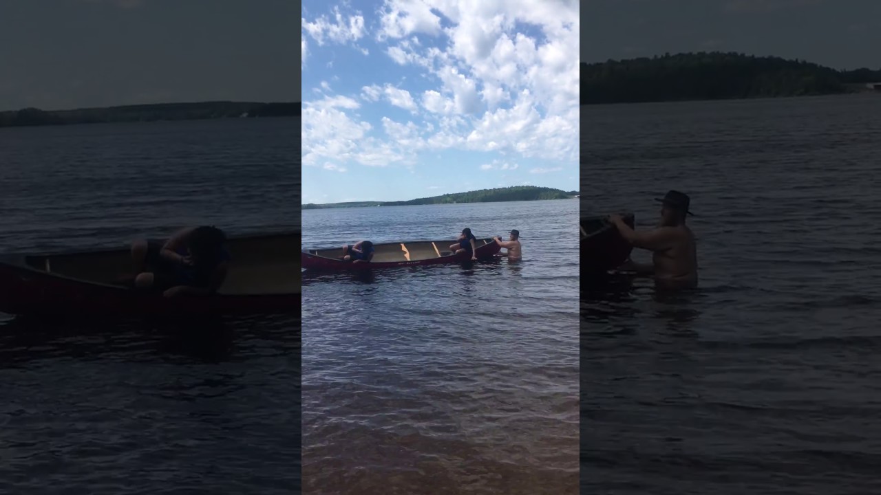 Practicing Safe Canoe Tipping - YouTube