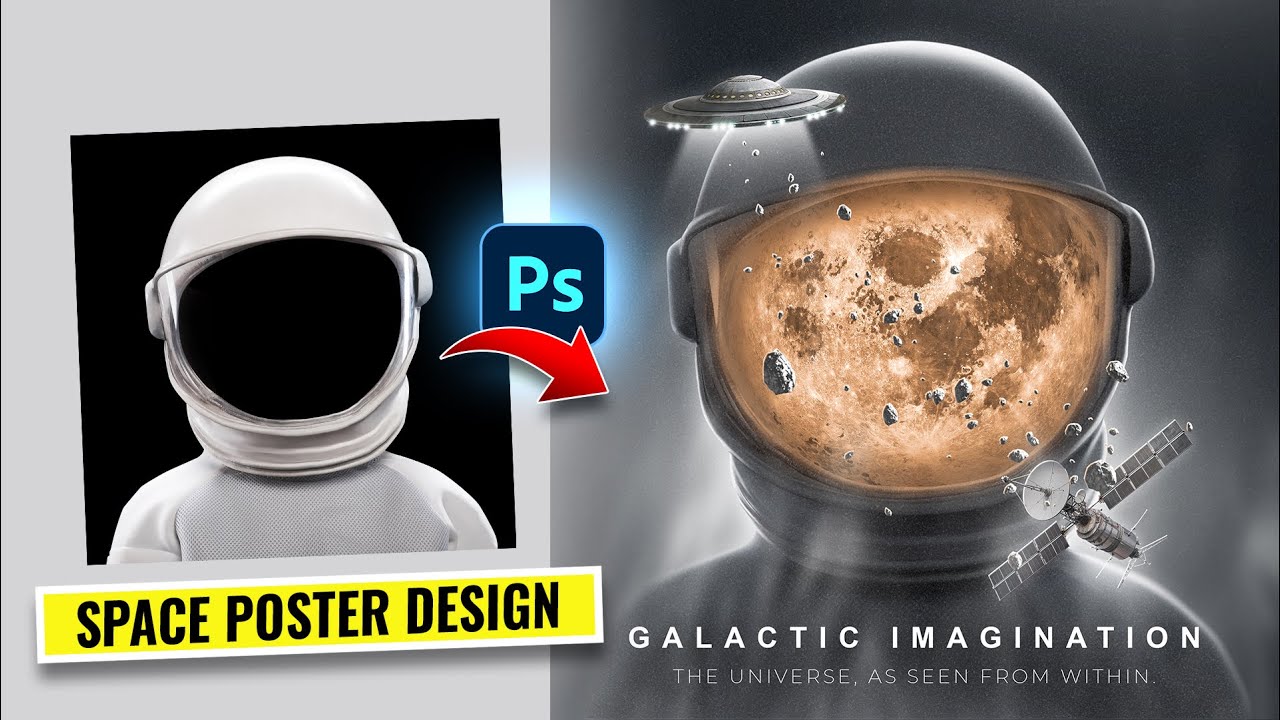 Create a Space Poster Design - Photoshop - YouTube