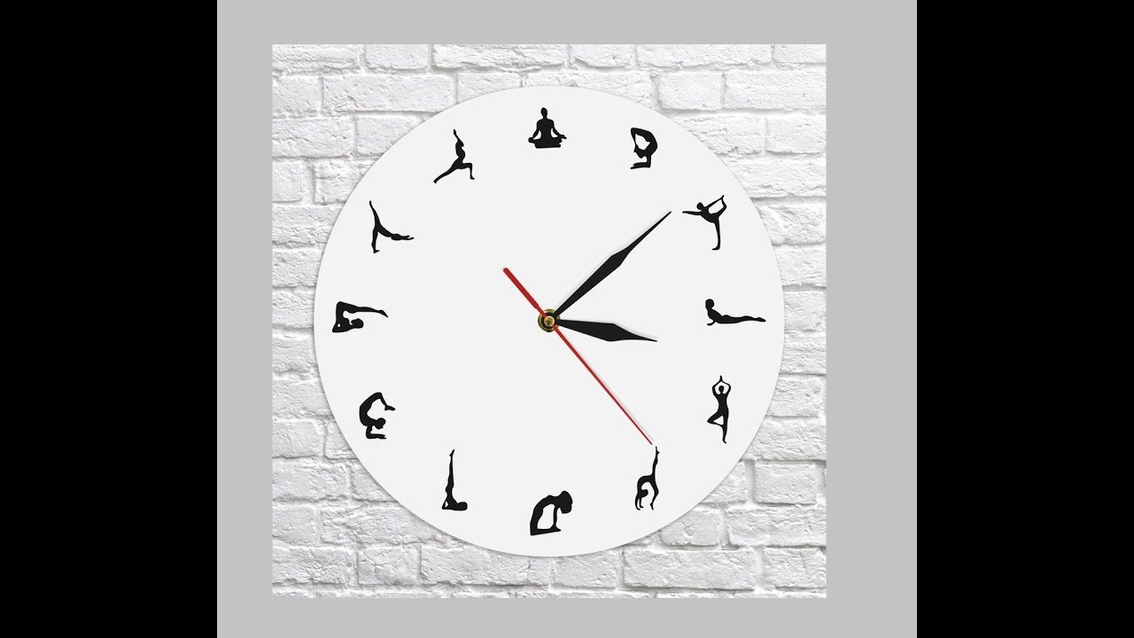 Fitness freak girl wall clock - YouTube