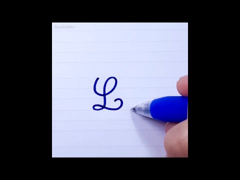 How to Write Letter L l in Cursive Writing (French Cursive Handwriting ...