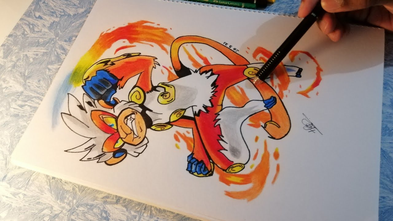 DRAWING INFERNAPE | POKÉMON | small shots #drawing - YouTube