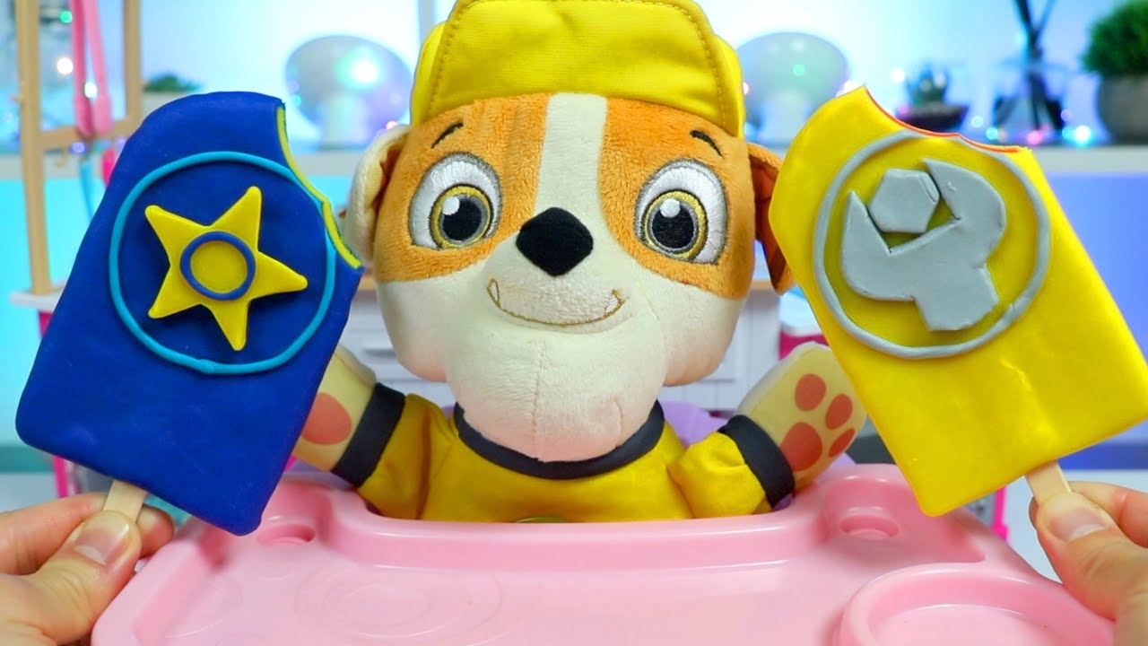 Paw Patrol Baby Rubble Summer Time Dessert with DIY Play Doh Ice Cream ...