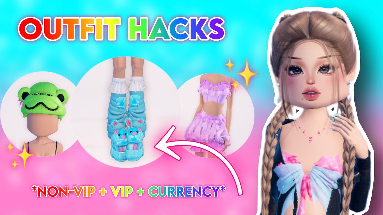 *20 OUTFIT HACKS* TO TRY IN DRESS TO IMPRESS!! *NON-VIP + VIP ...