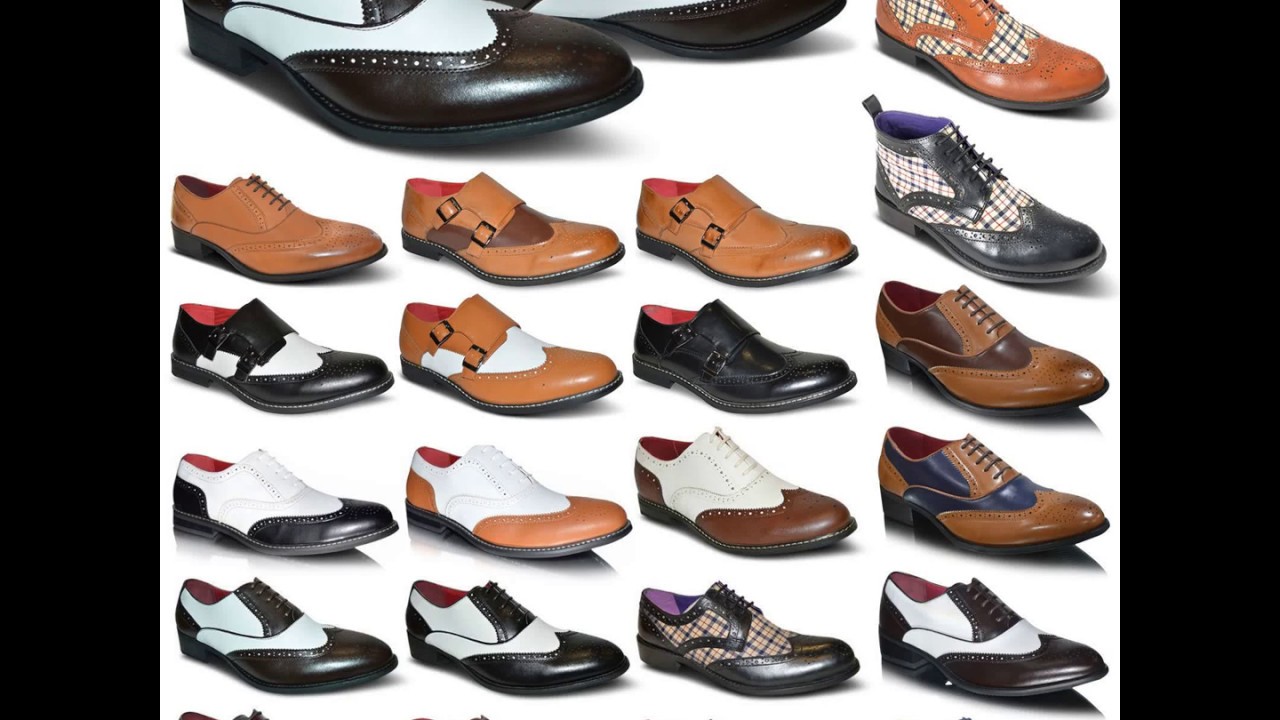 NEW MENS LEATHER ITALIAN SMART ROUND TOE LACE UP BROGUES FORMAL SHOES ...