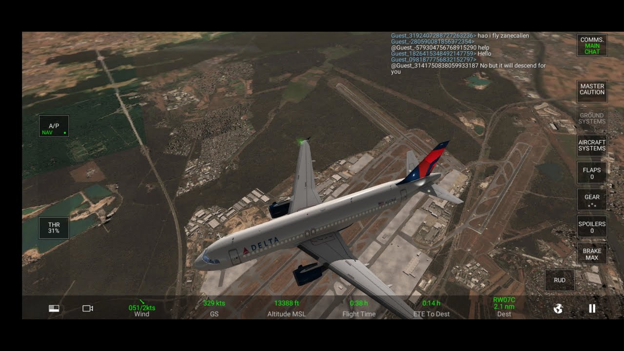 [RFS Real Flight Simulaotor] DELTA AIRBUS A320| PARIS(LFPG)-FRANKFURT ...