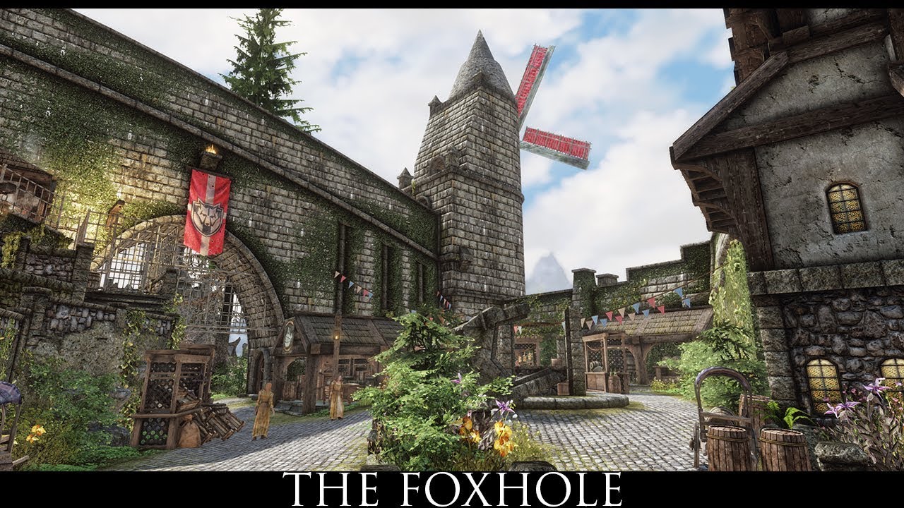 Skyrim SE Mods: The Foxhole - Player Home - YouTube