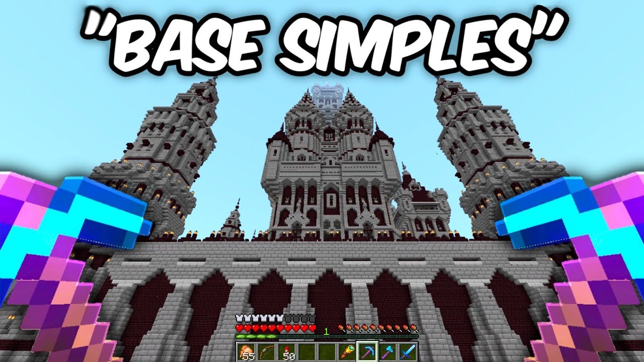 CONSTRUÍ uma BASE SIMPLES no MINECRAFT - YouTube
