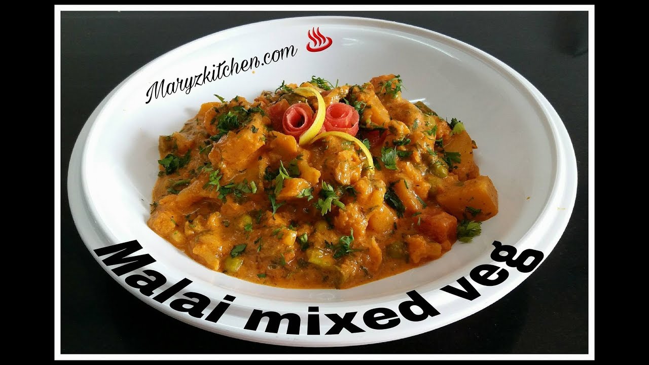 How to make malai mix veg at home / Malai mix veg recipe/ mixed ...