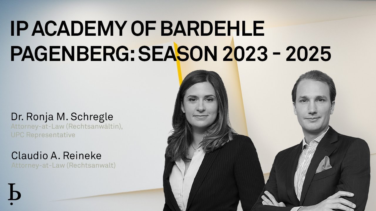 IP Academy of BARDEHLE PAGENBERG Season 2023 - 2025 - YouTube