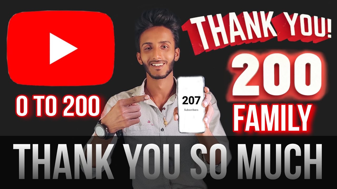 200 Subscribers Complete 😍 ️ | 200 YT family complete | 200 Subscribers ...
