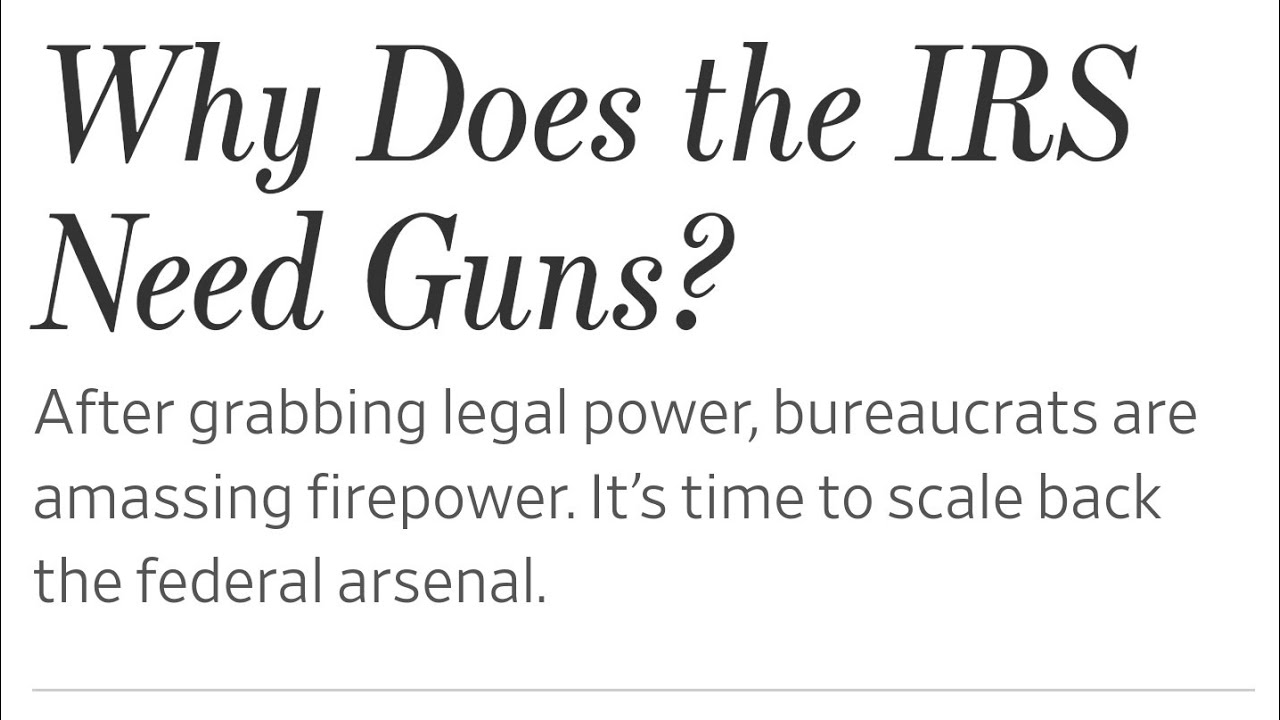 Why does the IRS need so many guns? | Americans told to give up guns ...