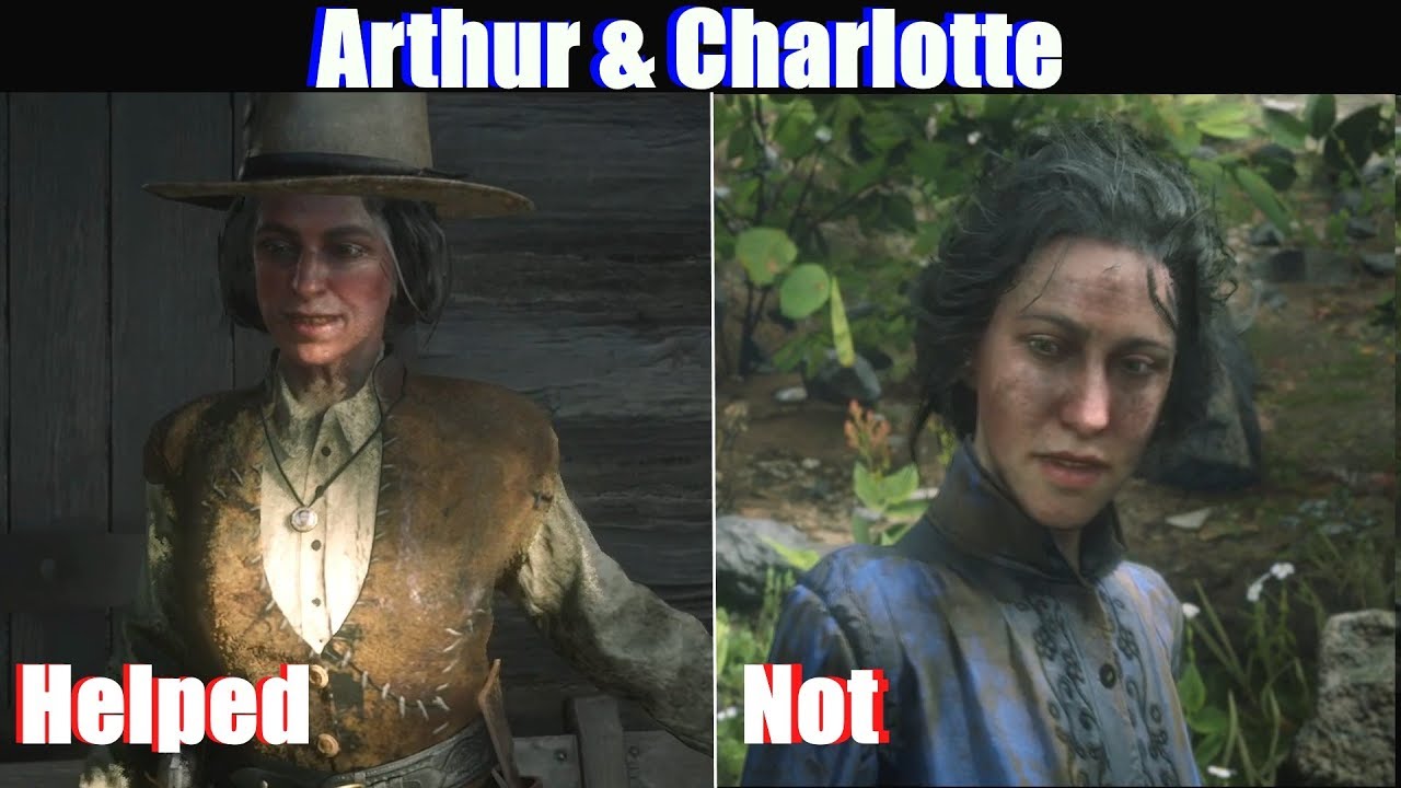RDR2 Arthur Helped Widow Charlotte vs John Helps Her - Red Dead ...