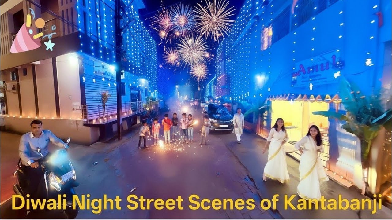 🌧️ Diwali Night in Kantabanji After Rain | Magical Street Tour 2025 ...